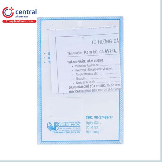[CHÍNH HÃNG] Kem bôi da AVI-O5 - thuốc điều trị mụn trứng cá