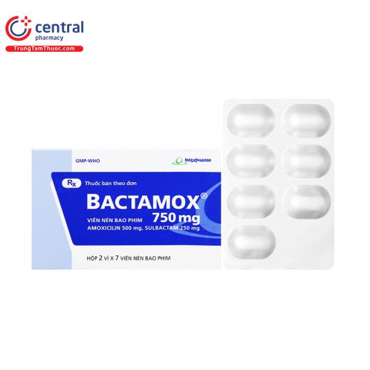 [CHÍNH HÃNG] Thuốc Bactamox 750mg điều trị tình trạng nhiễm khuẩn