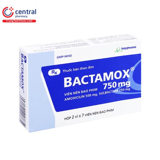 [CHÍNH HÃNG] Thuốc Bactamox 750mg điều trị tình trạng nhiễm khuẩn