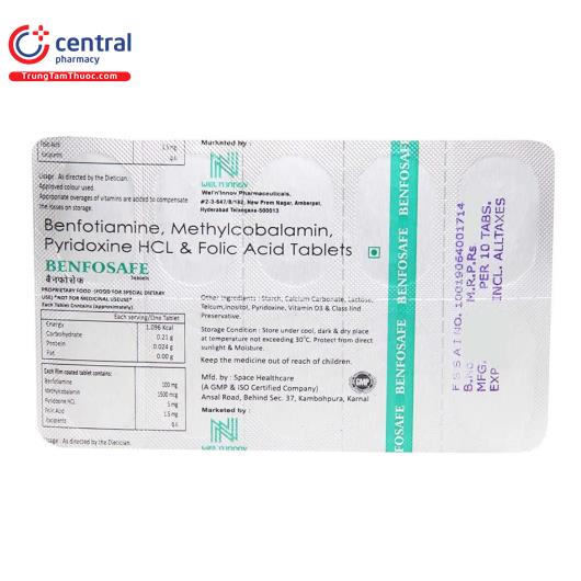 [CHÍNH HÃNG] Thuốc Benfosafe điều trị viêm đa dây thần kinh