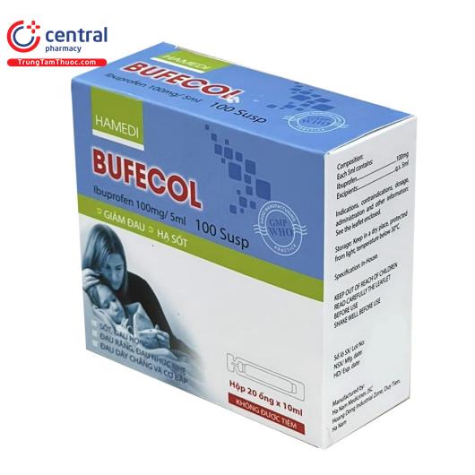 [CHÍNH HÃNG] Thuốc Bufecol 100 Susp giảm đau, hạ sốt, chống viêm