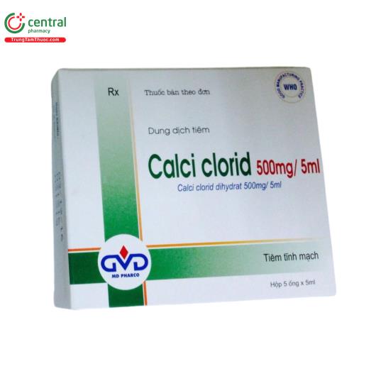 Thuốc Calci Clorid 500mg/5ml Minh Dân tăng nhanh nồng độ ion calci