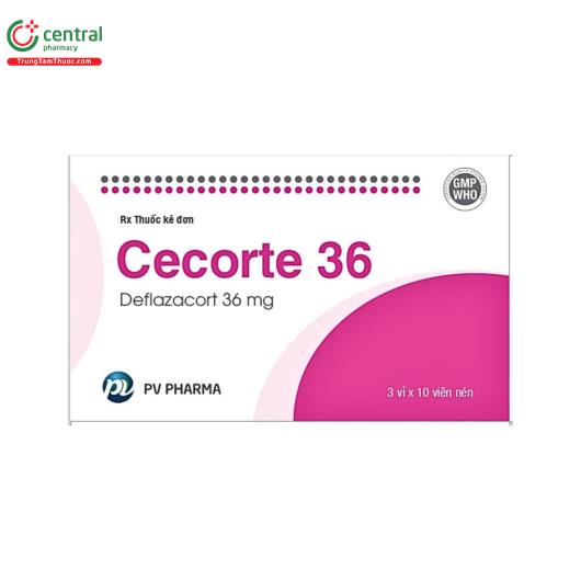 Thuốc Cecorte 36 - Điều trị chứng loạn dưỡng cơ Duchenne, sốc phản vệ