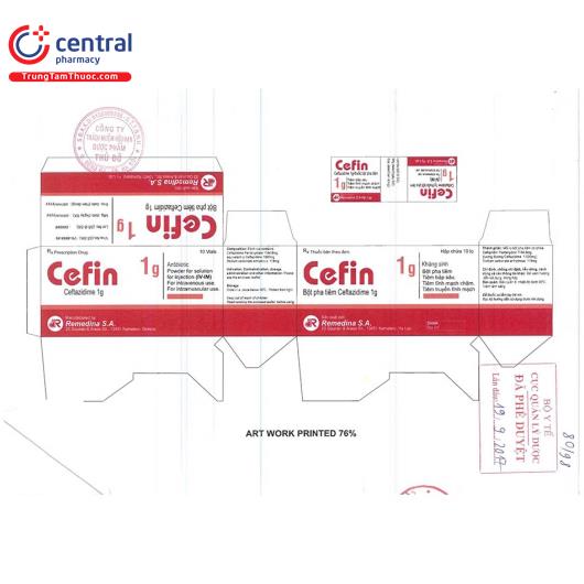 [CHÍNH HÃNG] Thuốc Cefin 1g - Giải pháp điều trị nhiễm khuẩn nặng