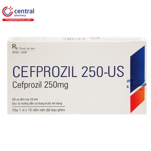 [CHÍNH HÃNG] Thuốc Cefprozil 250-US - Điều trị viêm tai giữa cấp