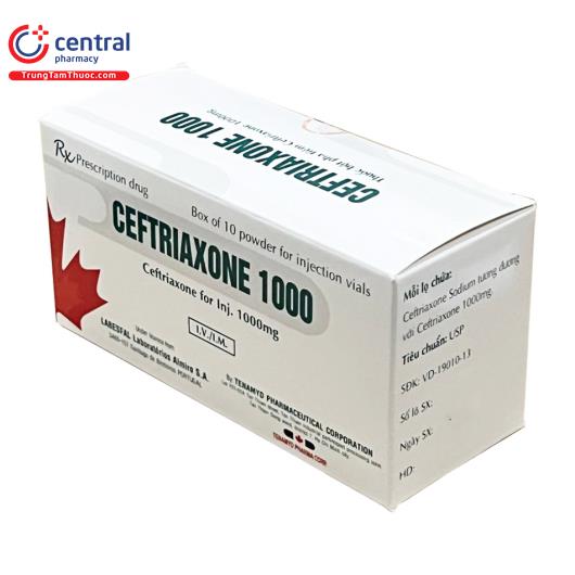 [CHÍNH HÃNG] Thuốc Ceftriaxone 1000 Tenamyd điều trị viêm phổi