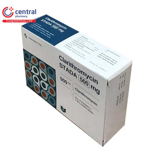 [CHÍNH HÃNG] Thuốc Clarithromycin Stada 500mg điều trị nhiễm trùng
