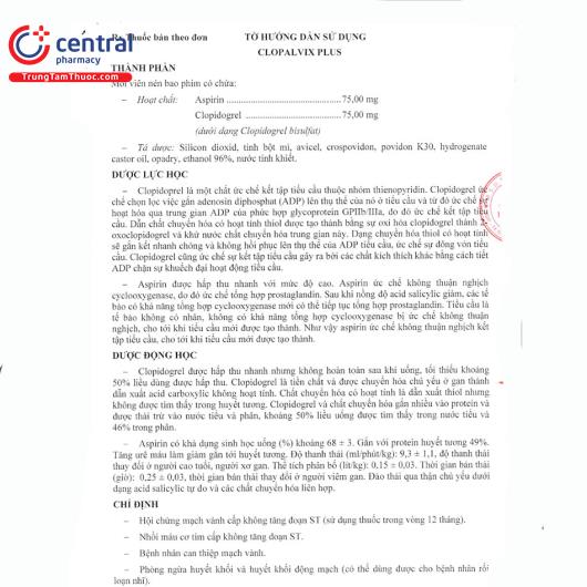 [CHÍNH HÃNG]Thuốc Clopalvix Plus - Ngăn ngừa xơ vữa động mạch