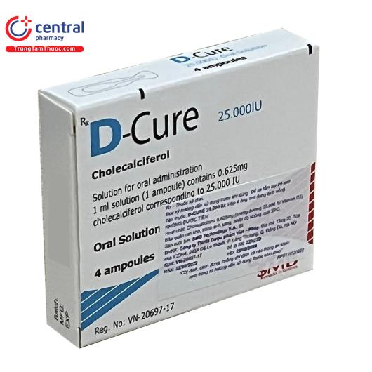 [CHÍNH HÃNG] Thuốc D-Cure 25.000IU - Điều trị thiếu vitamin D