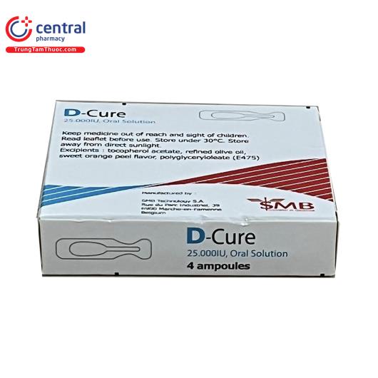 [CHÍNH HÃNG] Thuốc D-Cure 25.000IU - Điều trị thiếu vitamin D