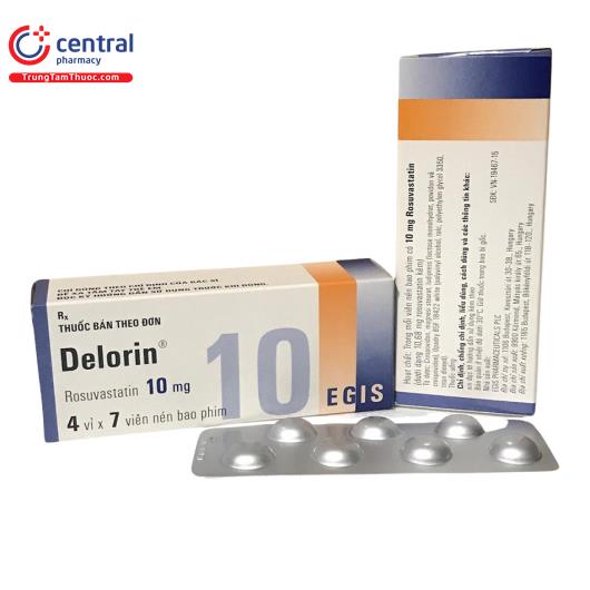 [CHÍNH HÃNG] Thuốc Delorin 10mg điều trị tăng cholesterol máu