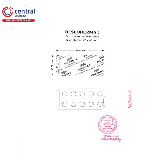 [CHÍNH HÃNG] Thuốc Desloderma 5 Hasan điều trị dị ứng, mề đay