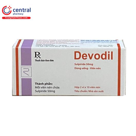 Thuốc Devodil (Sulpiride 50mg): Tác dụng, cách dùng và giá bán
