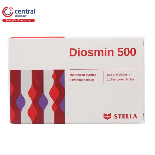 [CHÍNH HÃNG] Thuốc Diosmin 500 Stella điều trị suy giãn tĩnh mạch