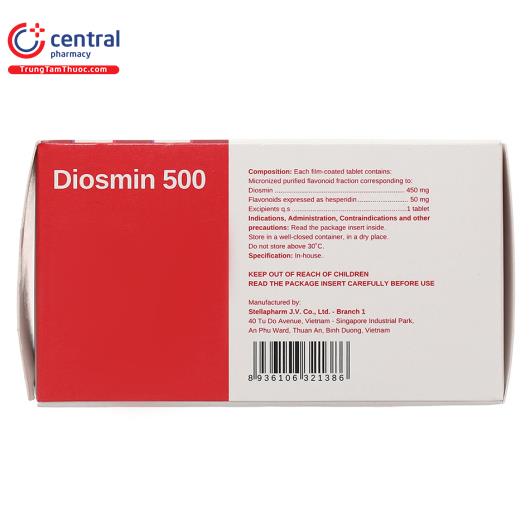 [CHÍNH HÃNG] Thuốc Diosmin 500 Stella điều trị suy giãn tĩnh mạch