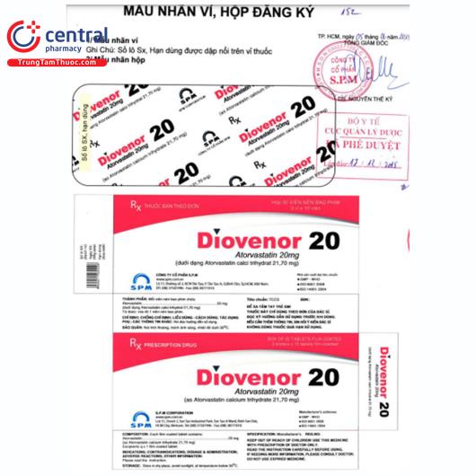 [CHÍNH HÃNG] Thuốc Diovenor 20 - điều trị tăng Cholesterol máu