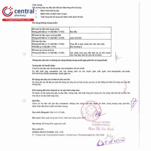 [CHÍNH HÃNG] Thuốc Eldosin Capsule 300mg - Thuốc làm loãng đờm