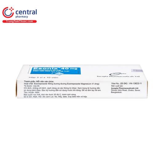Thuốc Esonix 40mg: tác dụng, liều dùng và giá bán