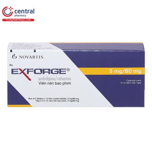 Thuốc Exforge 5mg/80mg - Thuốc điều trị tăng huyết áp