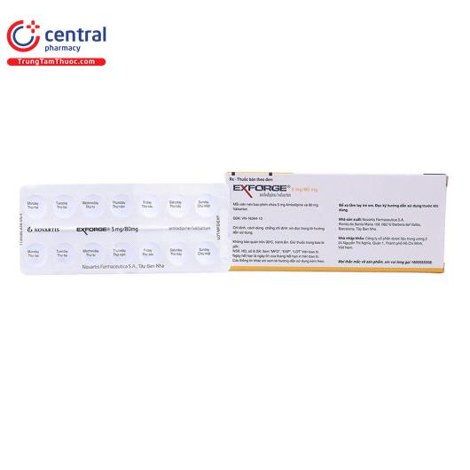 Thuốc Exforge 5mg/80mg - Thuốc điều trị tăng huyết áp