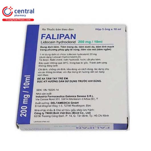 [CHÍNH HÃNG] Thuốc Falipan gây tê tại chỗ, gây tê vùng