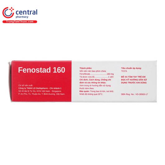 [CHÍNH HÃNG] Thuốc Fenostad 160 điều trị bệnh mỡ máu