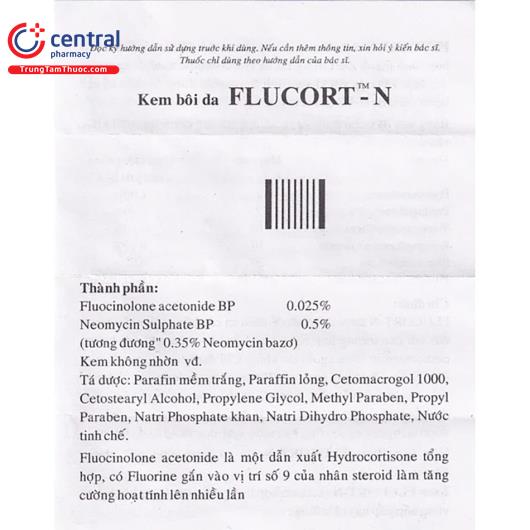 [CHÍNH HÃNG] Thuốc Flucort-N điều trị viêm da, chàm, vảy nến hiệu quả