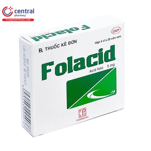 [CHÍNH HÃNG] Thuốc Folacid 5mg: Thuốc điều trị thiếu máu