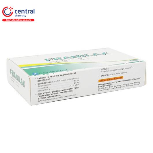 Thuốc Franilax (Hộp 30 viên): Tác dụng - chỉ định, cách dùng