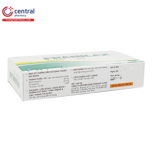 Thuốc Franilax (Hộp 30 viên): Tác dụng - chỉ định, cách dùng