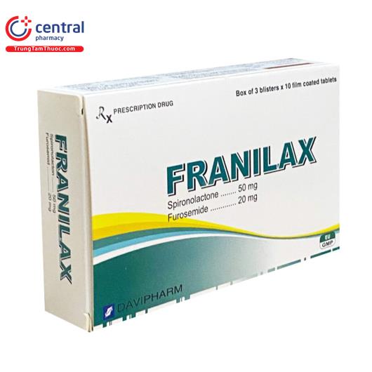Thuốc Franilax (Hộp 30 viên): Tác dụng - chỉ định, cách dùng