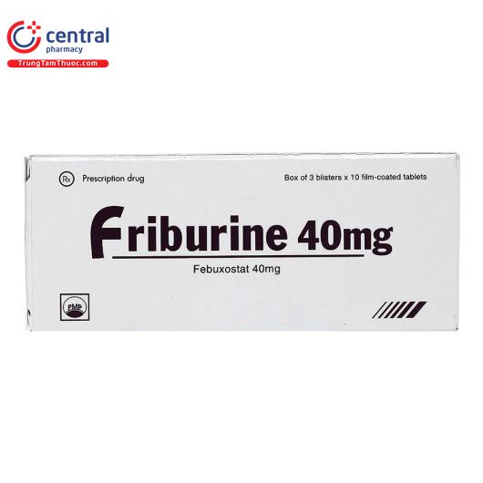 [CHÍNH HÃNG] Thuốc Friburine 40mg phòng và điều trị Gout cấp