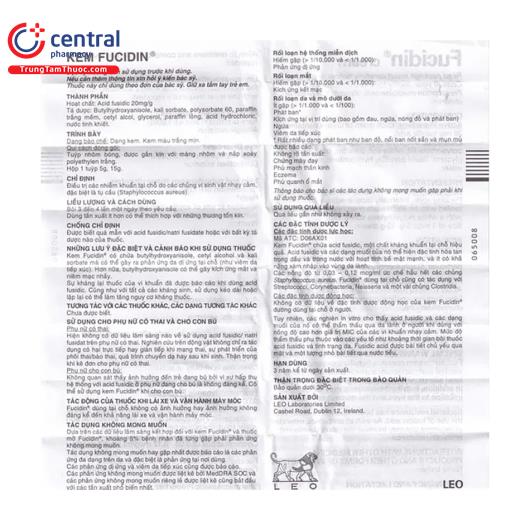 [CHÍNH HÃNG] Thuốc Fucidin Cream 15g trị viêm nang, bỏng & mụn nhọt