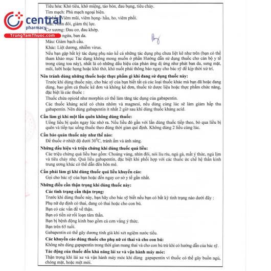 [CHÍNH HÃNG] Thuốc Gaptinew 300mg điều trị động kinh hiệu quả