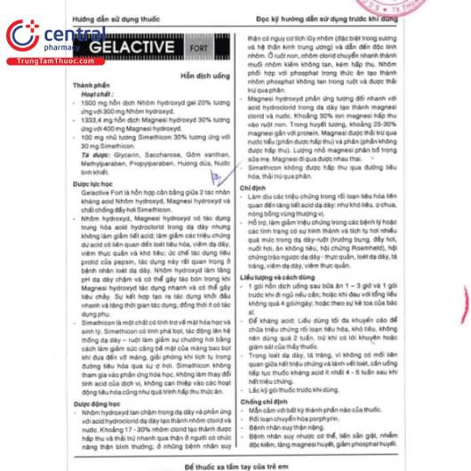 [CHÍNH HÃNG] Thuốc Gelactive Fort - Giảm ợ chua, nóng bụng