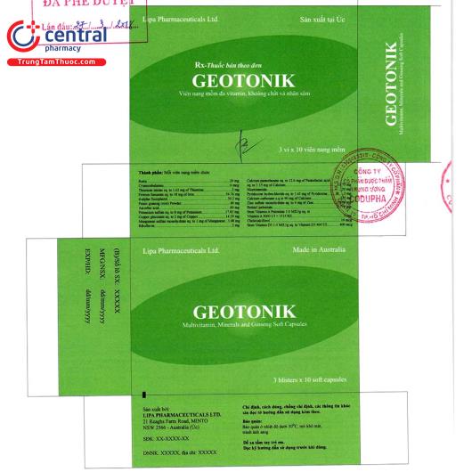 [CHÍNH HÃNG] Thuốc Geotonik giúp bổ sung vitamin và khoáng chất