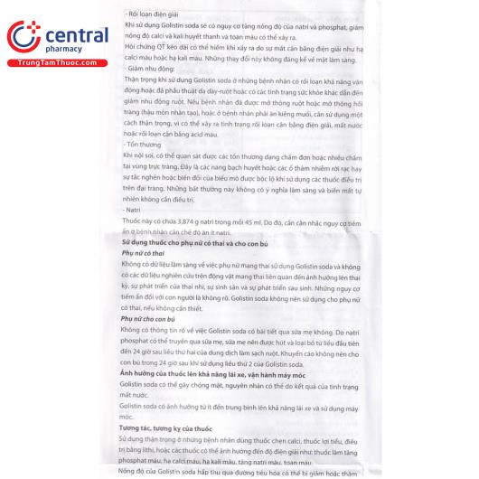 [CHÍNH HÃNG] Thuốc Golistin-Soda làm sạch ruột trước khi phẫu thuật