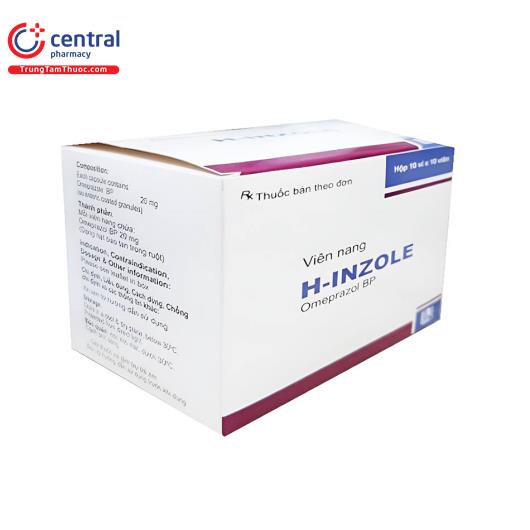 [CHÍNH HÃNG] Thuốc H-Inzole 20mg dùng trong loét dạ dày-tá tràng.