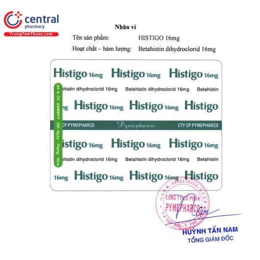 Thuốc Histigo 16mg - Điều trị ù tai, chóng mặt, giảm thính giác