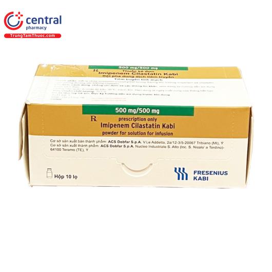 Thuốc Imipenem Cilastatin Kabi 500mg điều trị nhiễm khuẩn nặng