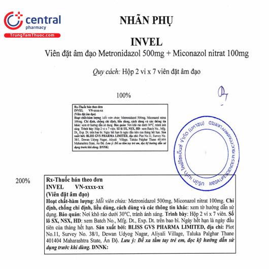 [CHÍNH HÃNG] Thuốc đặt phụ khoa Invel: chỉ định, giá thuốc