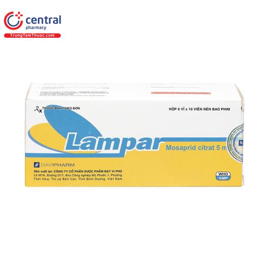 [CHÍNH HÃNG] Thuốc Lampar 5mg điều trị trào ngược dạ dày - thực quản