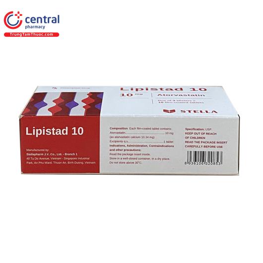 [CHÍNH HÃNG]Thuốc Lipistad 10 - Thuốc có tác dụng hạ Cholesterol máu