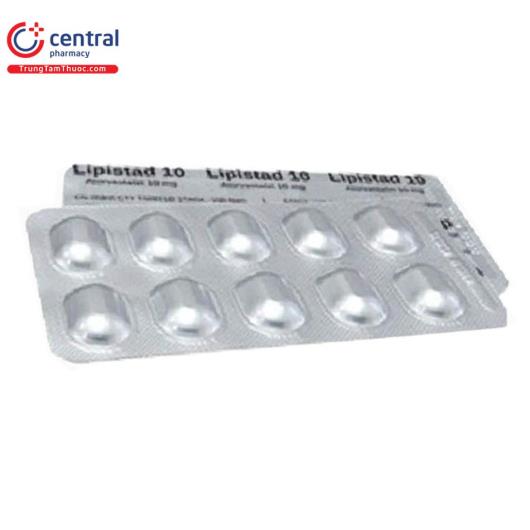 [CHÍNH HÃNG]Thuốc Lipistad 10 - Thuốc có tác dụng hạ Cholesterol máu