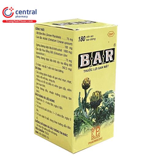 [CHÍNH HÃNG] Thuốc Lợi Gan Mật Bar (180 viên) mát gan, giải độc gan