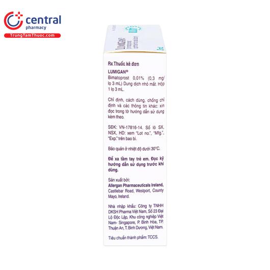 [CHÍNH HÃNG] Thuốc nhỏ mắt Lumigan 0.01% điều trị tăng nhãn áp