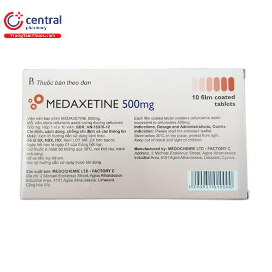 [CHÍNH HÃNG] Thuốc Medaxetine 500mg điều trị nhiễm khuẩn đường hô hấp