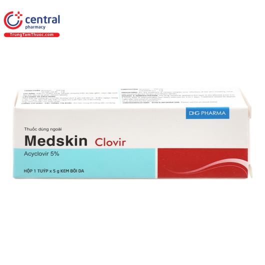 Thuốc bôi da Medskin Clovir 5g DHG điều trị mụn rụp sinh dục