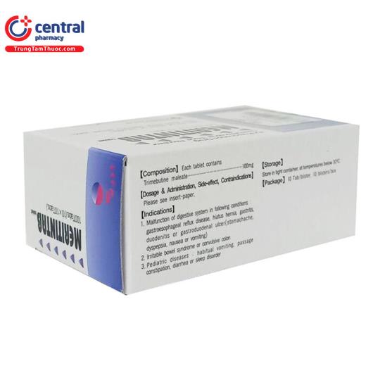 Thuốc Meritintab (trimebutine) - Thuốc trị loét dạ dày-tá tràng