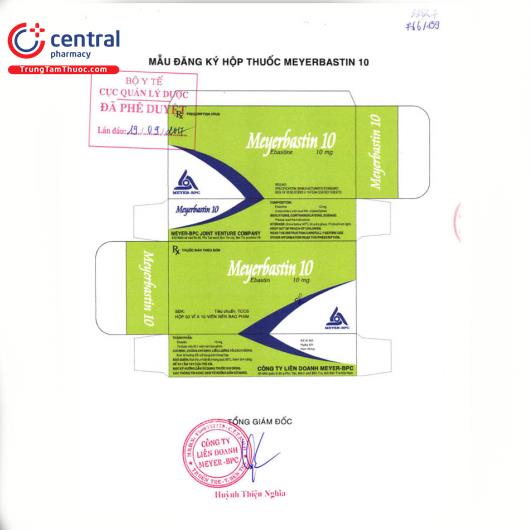 [CHÍNH HÃNG] Thuốc Meyerbastin 10 - Thuốc kháng histamin thế hệ II
